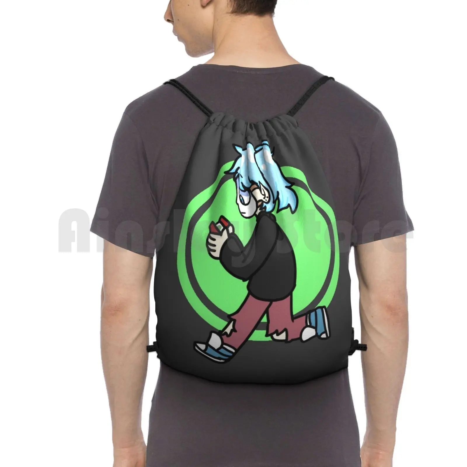Sally Face Looking For Spooks Backpack Drawstring Bag Riding Climbing ...