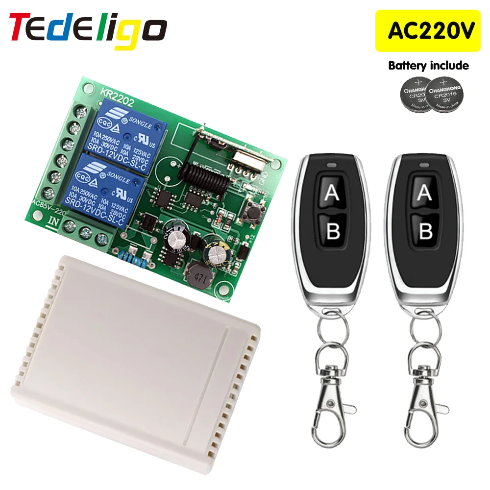 433mhz Remote Control 2ch 250v - 433 Mhz Universal Wireless Remote ...