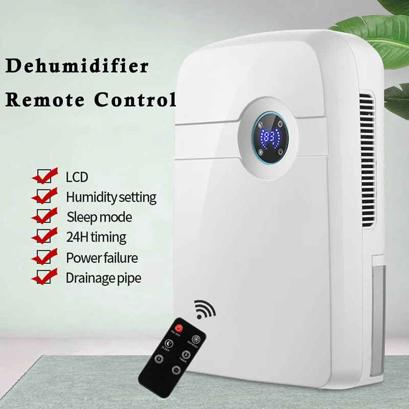 Electric-Dehumidifier-Home-Air-Dehumidifier-Remote-Control-LCD-Mute ...