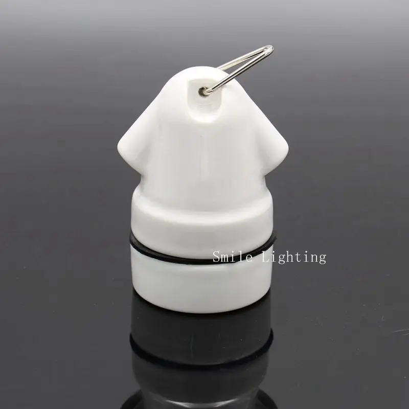 Double Side Entrance Ceramic Bulb Lamp Hoder E26 E27 Fittings With Hook ...