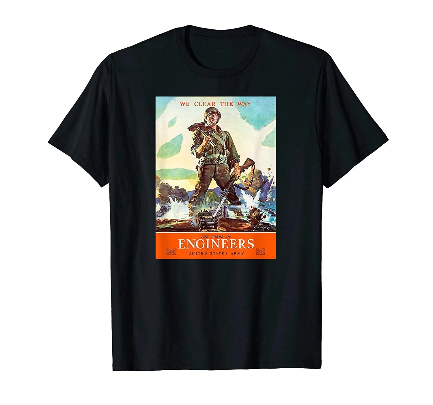 Engineers Recruiting Poster USA WWII 1942 T Shirt|T-Shirts| - AliExpress