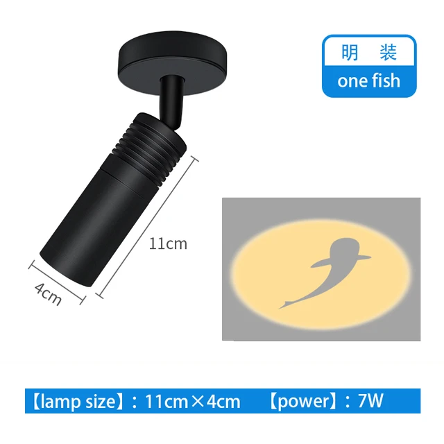 Nordic Projection Fish Ceiling Lights Bedroom Living Room Corridor ...