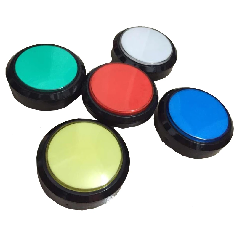 5pcs of 100mm Round 12v illuminated LED arcade Push Button with Micro ...