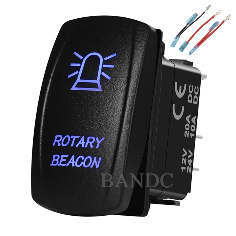 ROTARY-BEACON-Laser-Etched-On-Off-SPST-Led-Rocker-Switch-for-Car-Boat ...