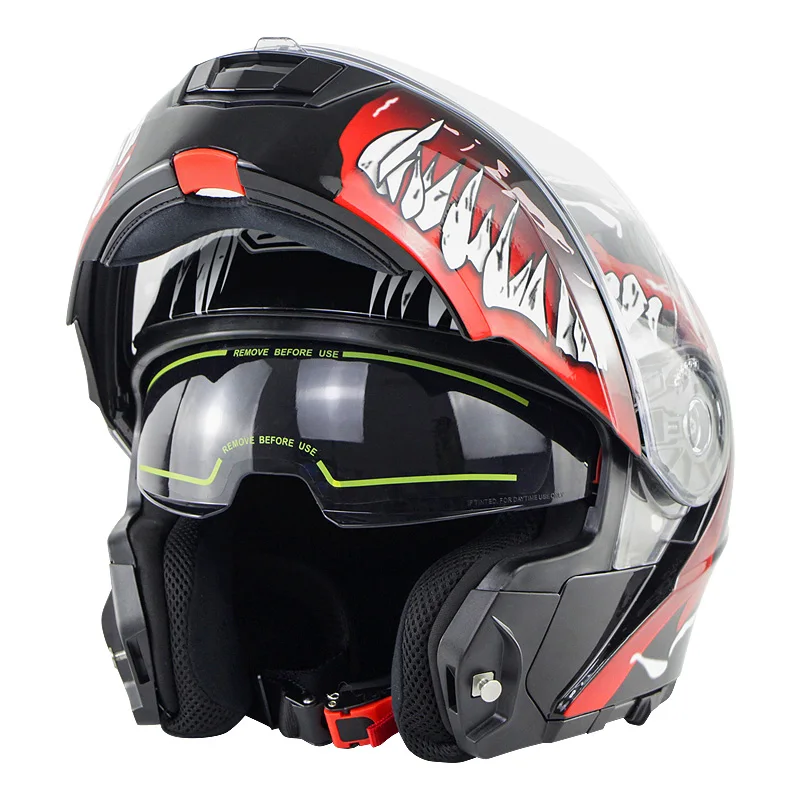 New-Motorcycle-Helmet-Full-Face-Motocross-Helmet-Flip-Up-Capacete-Da ...