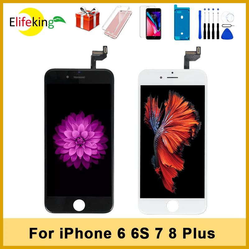 Original 1:1 OEM LCD Display For iPhone 6 7 8 6S Plus Screen 3D Touch ...