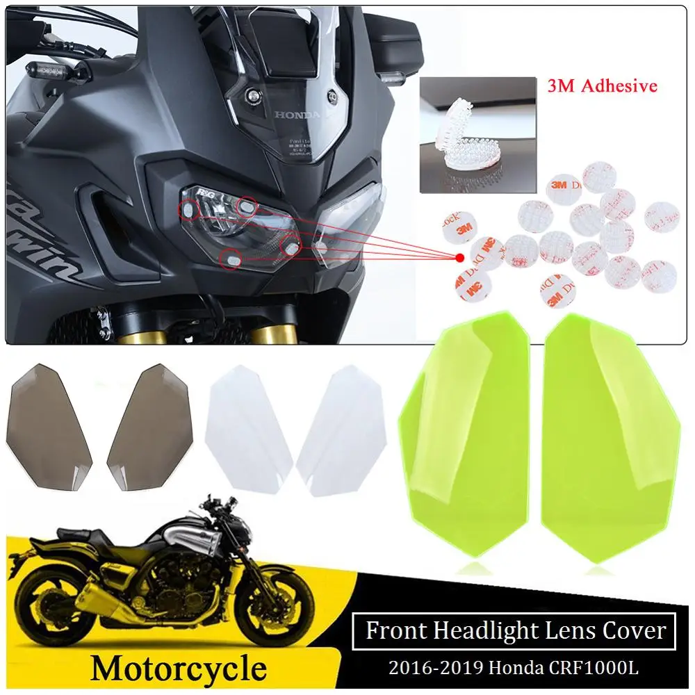 For Honda CRF1000L Headlight Lens Cover Front Lamp Screen Guard Shield ...