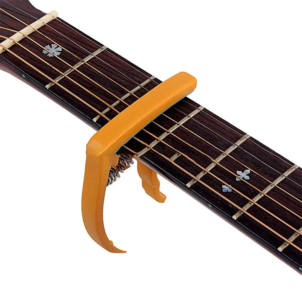 Capo-Guitar-Replacement-Part-Accessories-White-Yellow-Plastic-Guitar ...