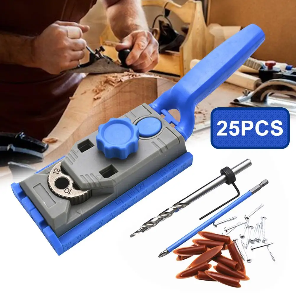 Woodworking Drill Locator Straight Oblique Hole Positioner Jig Kit with ...