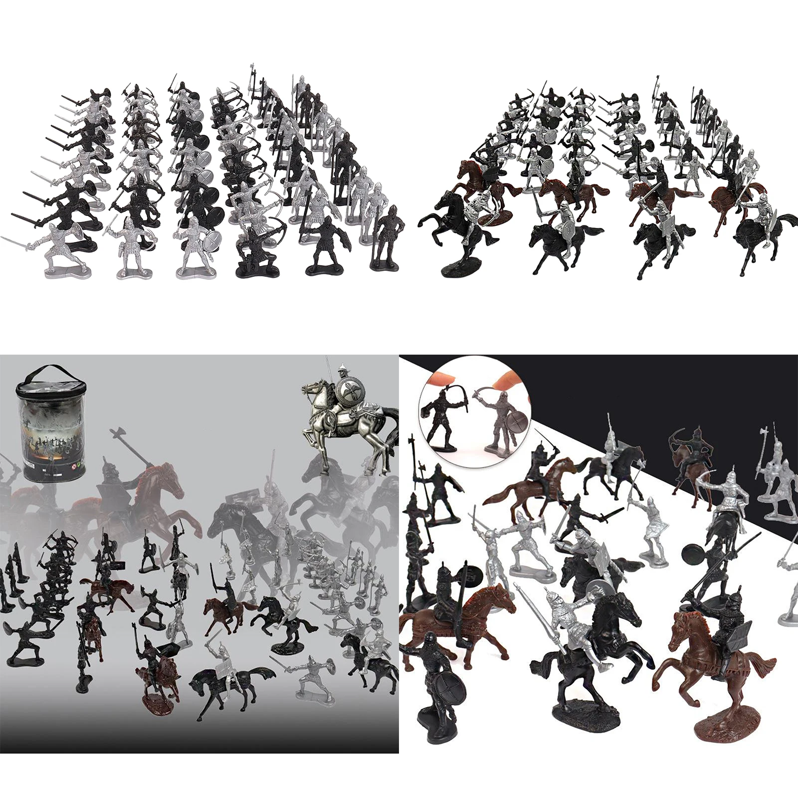 Knights-Toys-Plastic-Warriors-Medieval-Knights-Horses-Soldier-Action ...