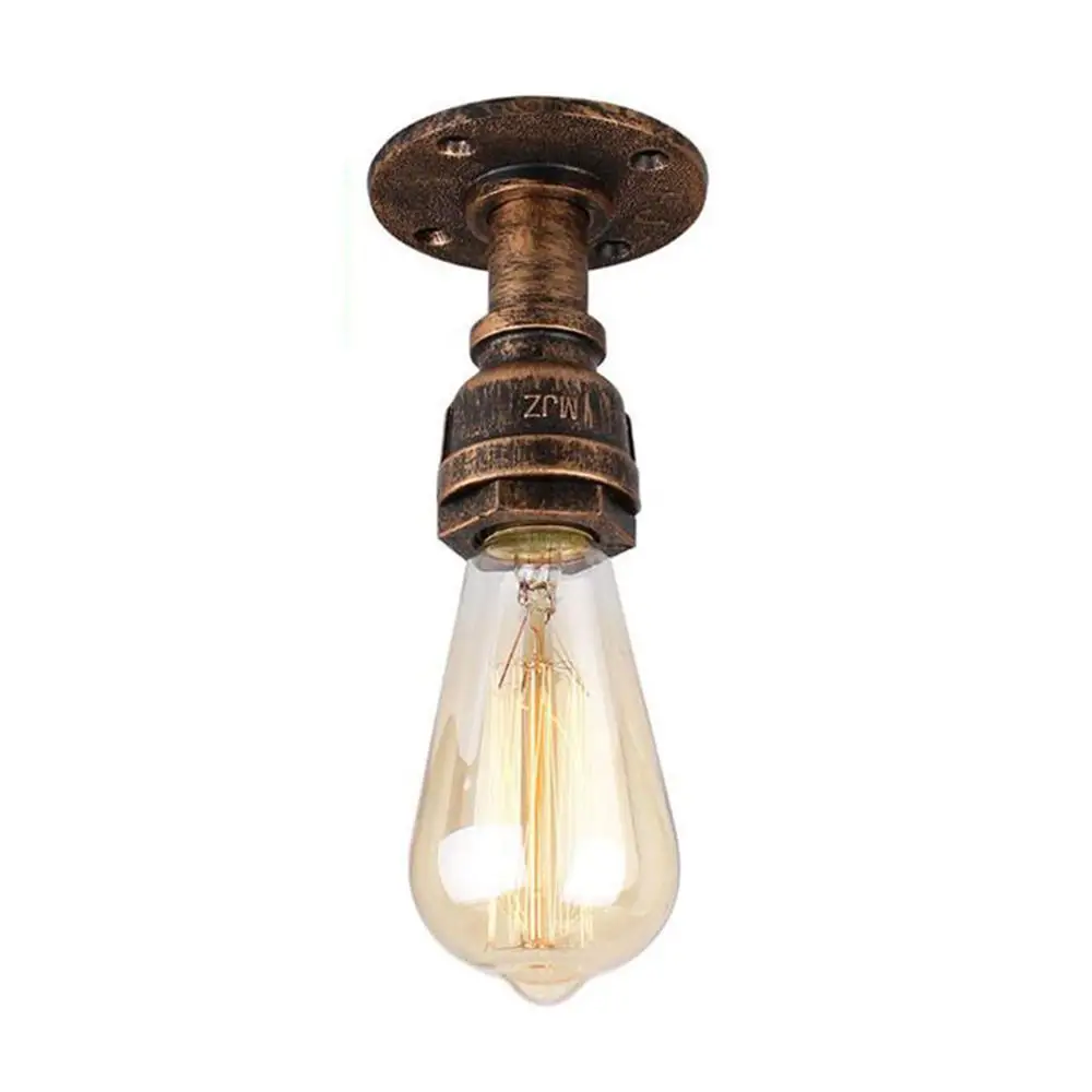 Rustic pipe ceiling lights Vintage E27 Loft surface mounted ceiling ...