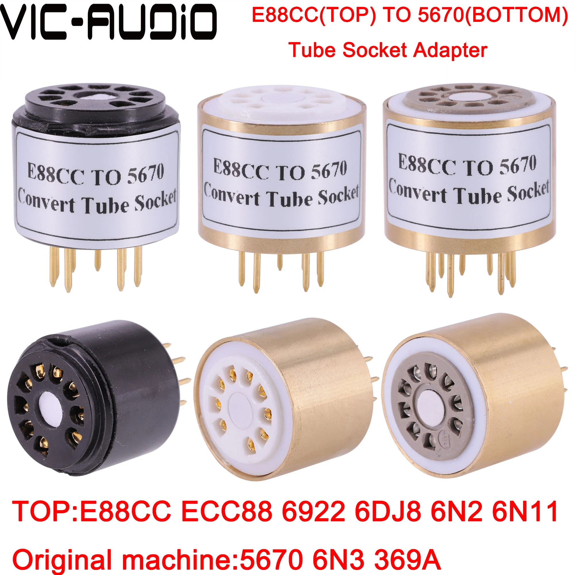 1pc E88cc 6922 6dj8 6n11 (top) To 5670 6n3 (bottom) Electronic Tube Diy ...