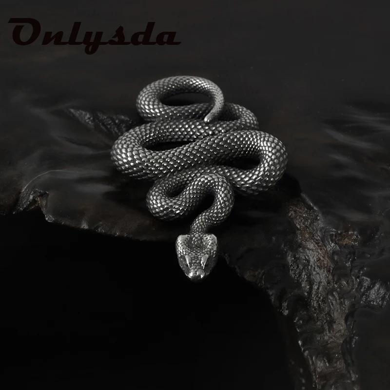 A-o-inoxid-vel-Punk-Rock-Snake-Colar-Pingente-para-Homens-e-Mulheres ...