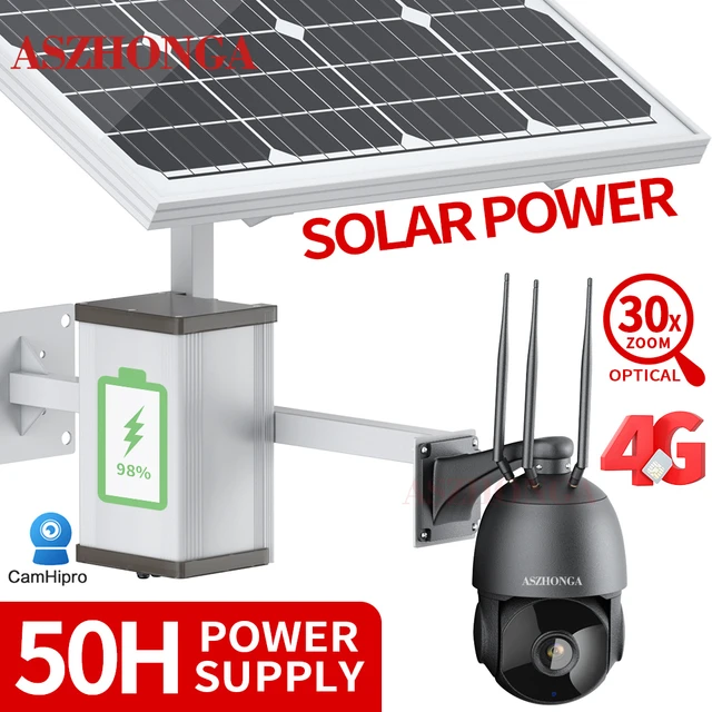 CamHipro 4G SIM Card 5MP HD Security IP Camera 30X Zoom, 60% OFF