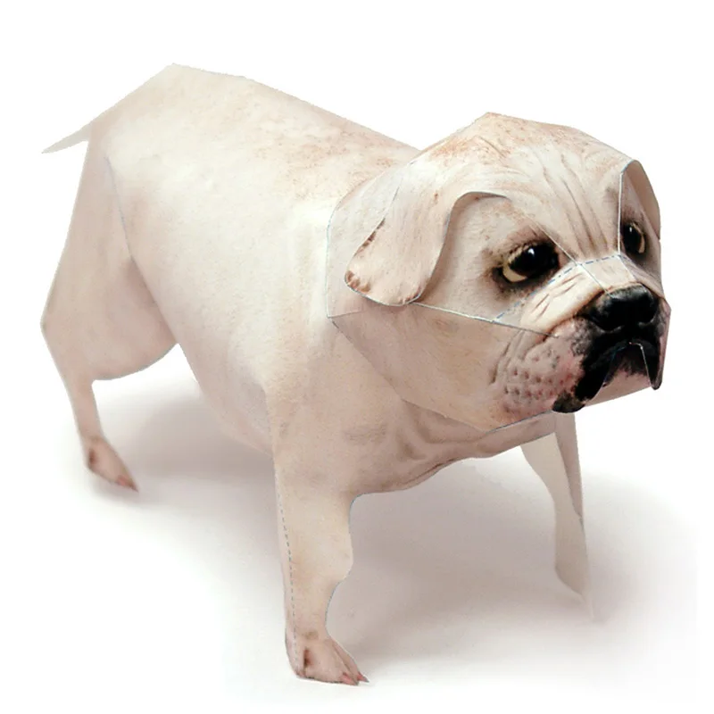 Olde English Bulldogge Dog Origami Art Paper Model Realistic Animal ...