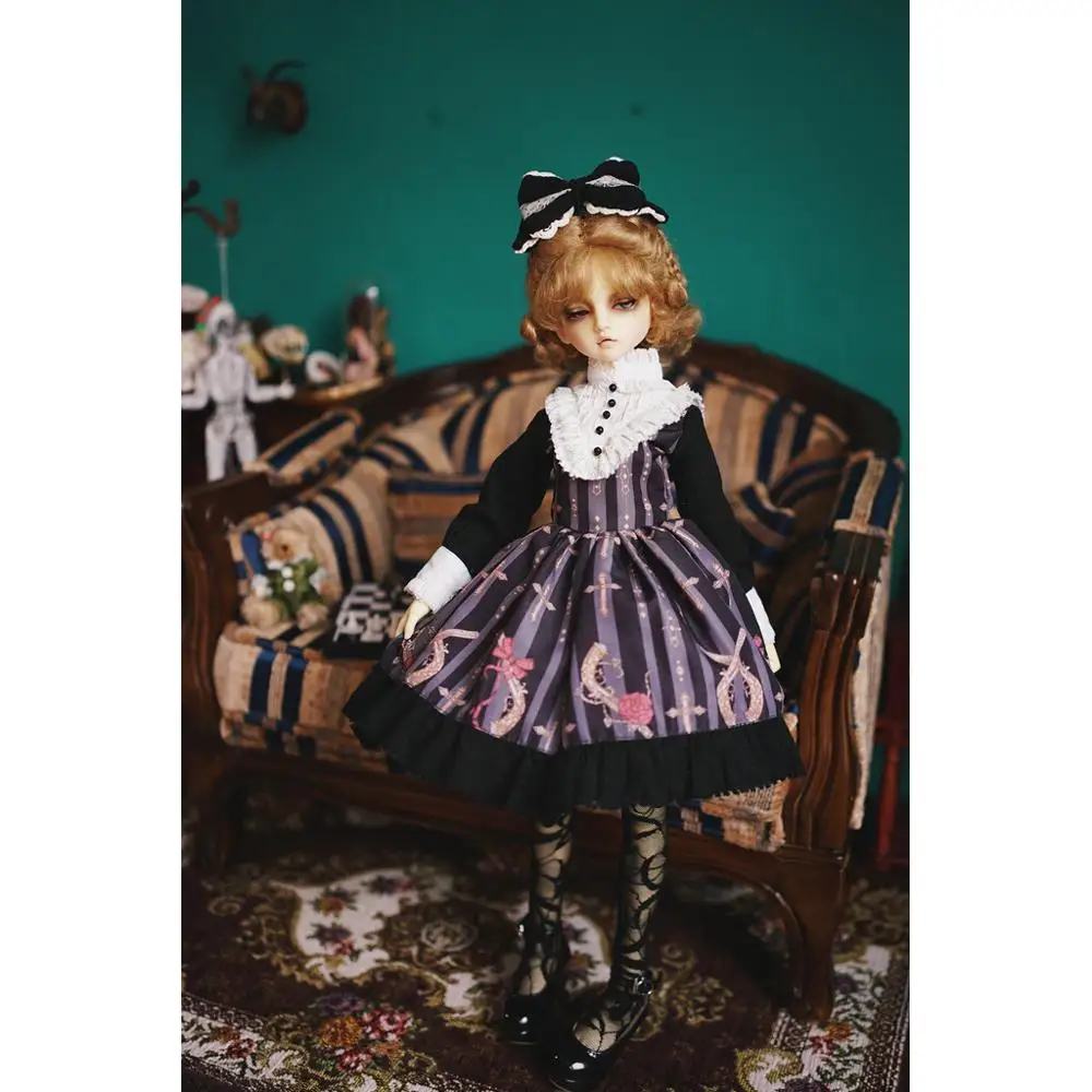 Fantasia Lolita Dress For 1/6 1/4 MSD 1/3 YOSD BJD Boneca Dollfie ...