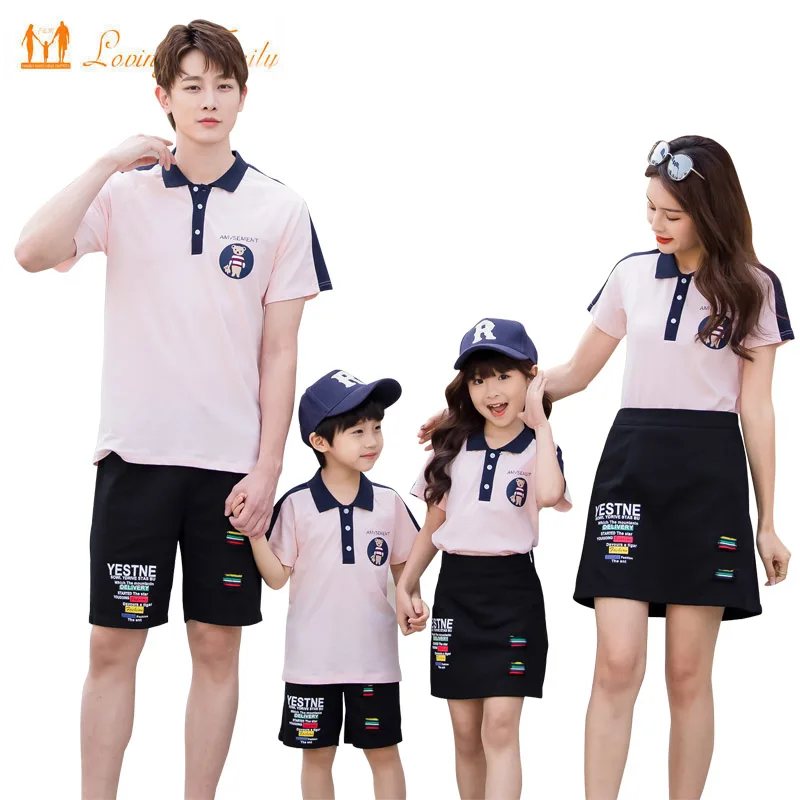 Family Matching Outfits 2021 Summer Style Family Clothing Polo T-shirt ...