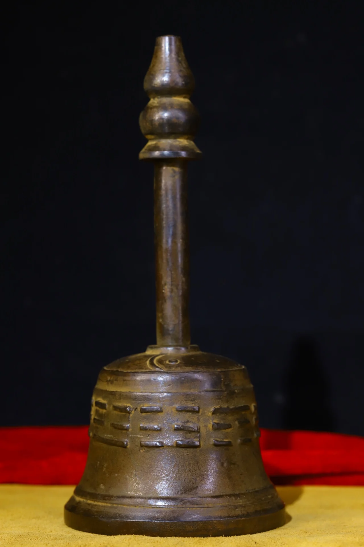 8-Tibetan-Temple-Collection-Old-Bronze-Sanqingling-Old-Ringing-Bell ...