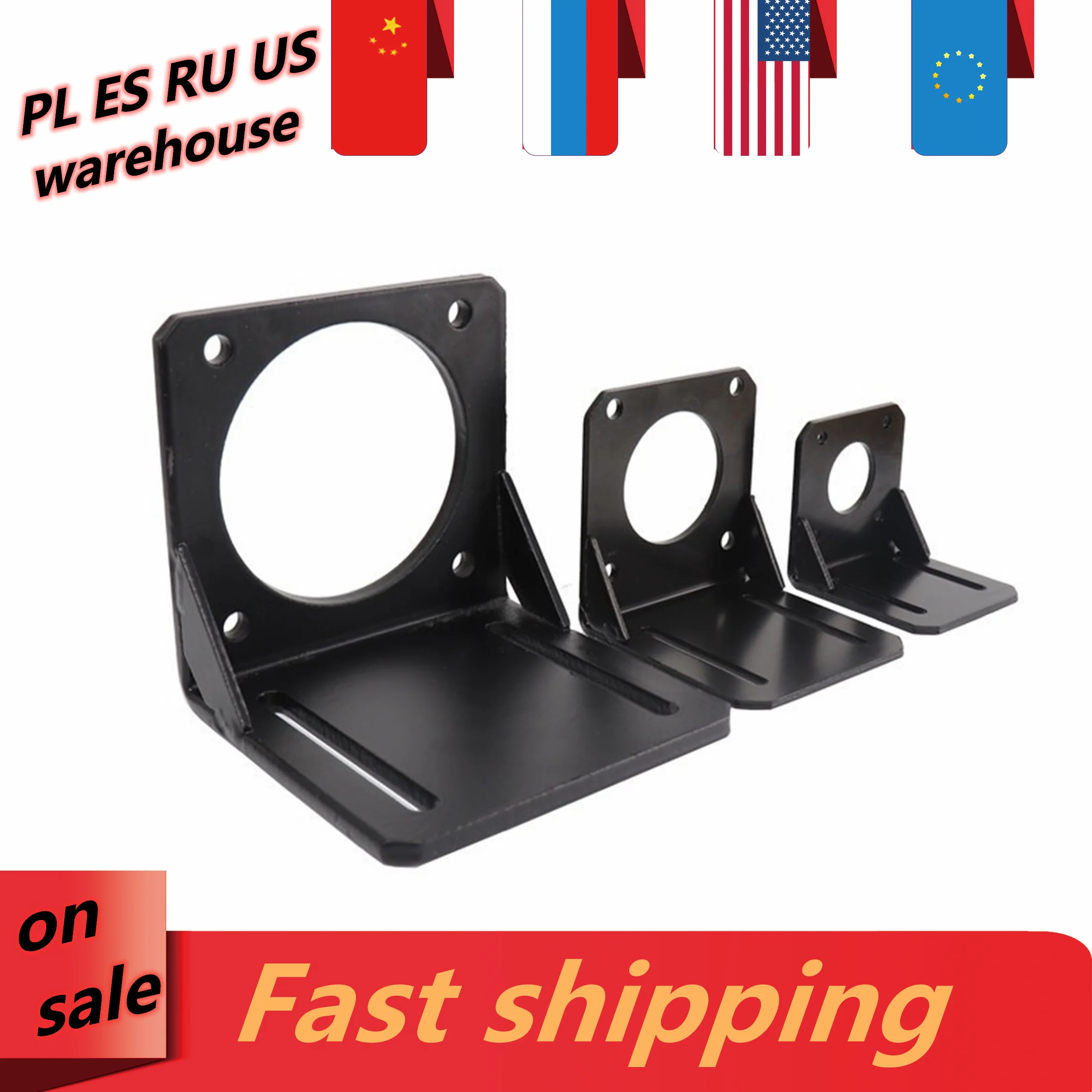 L Type Motor Bracket Apply To 42 57 86 Stepping Servo Motor Mount For ...