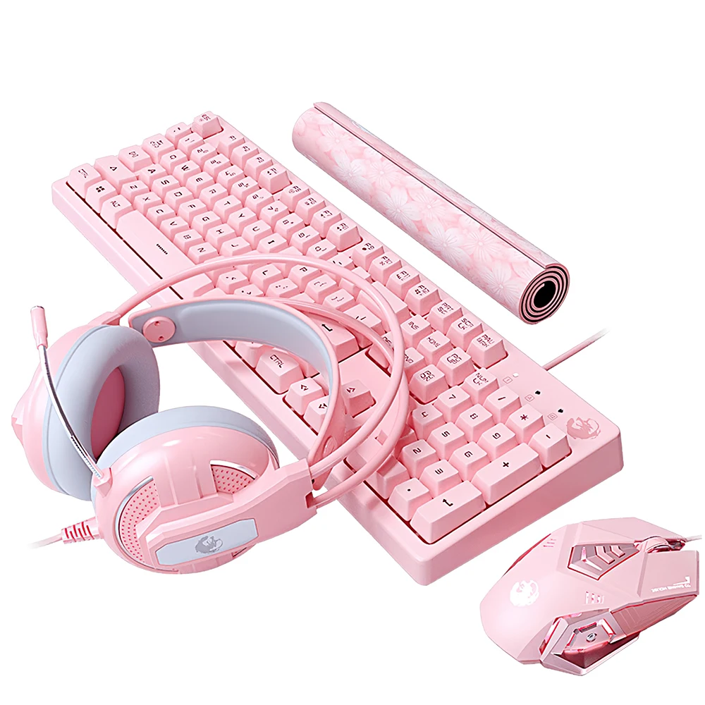 Mouse Keyboard Set Gaming Mechanical Keyboard Wired Mouse Headphone ...