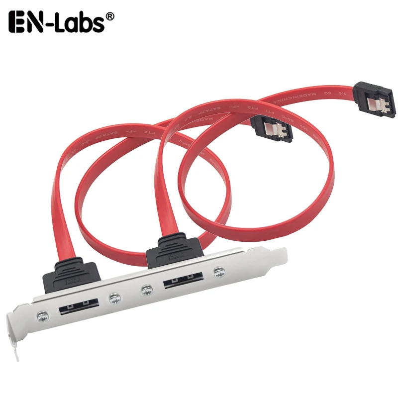 eSATA to SATA Bracket Cable Adapter w/ Full Profile PCI Cover,Dual ...