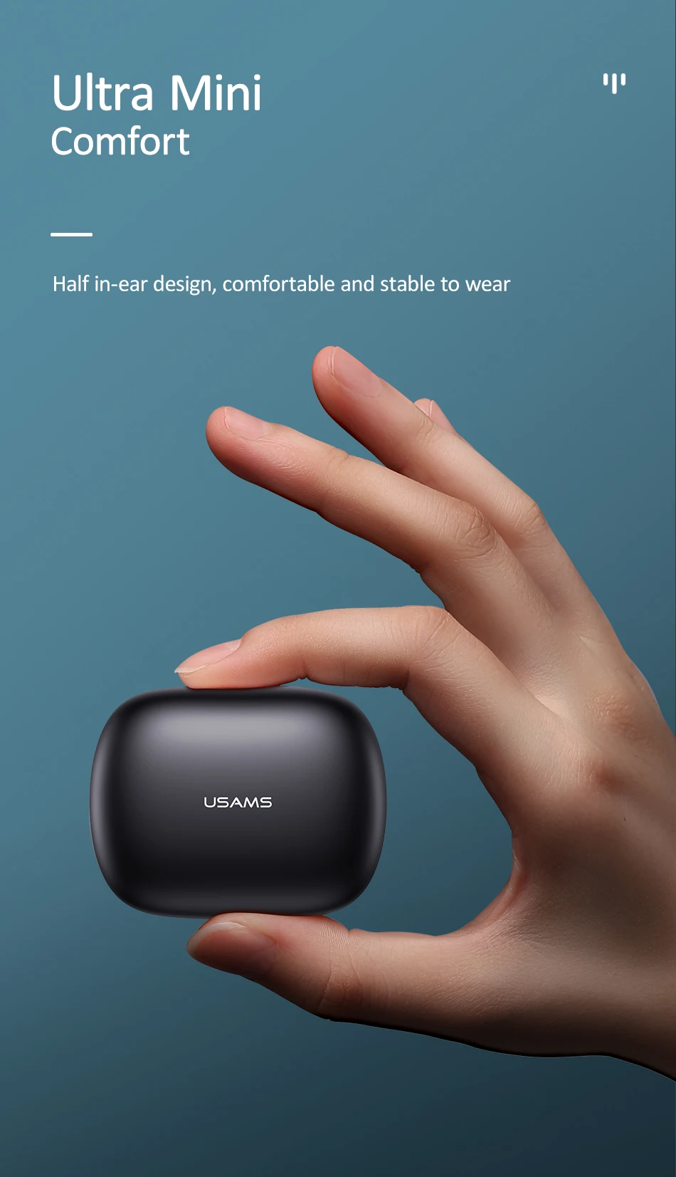 USAMS ANC TWS True Wireless Earphones BT 5.0 Smart Touch