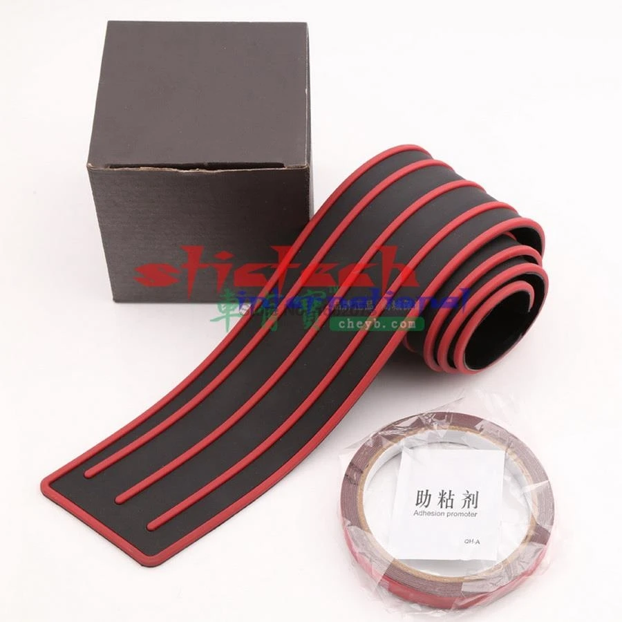 By Dhl Or Ems 100pcs Trunk Guard Plate Sticker Rear Bumper Soft Rubber ...