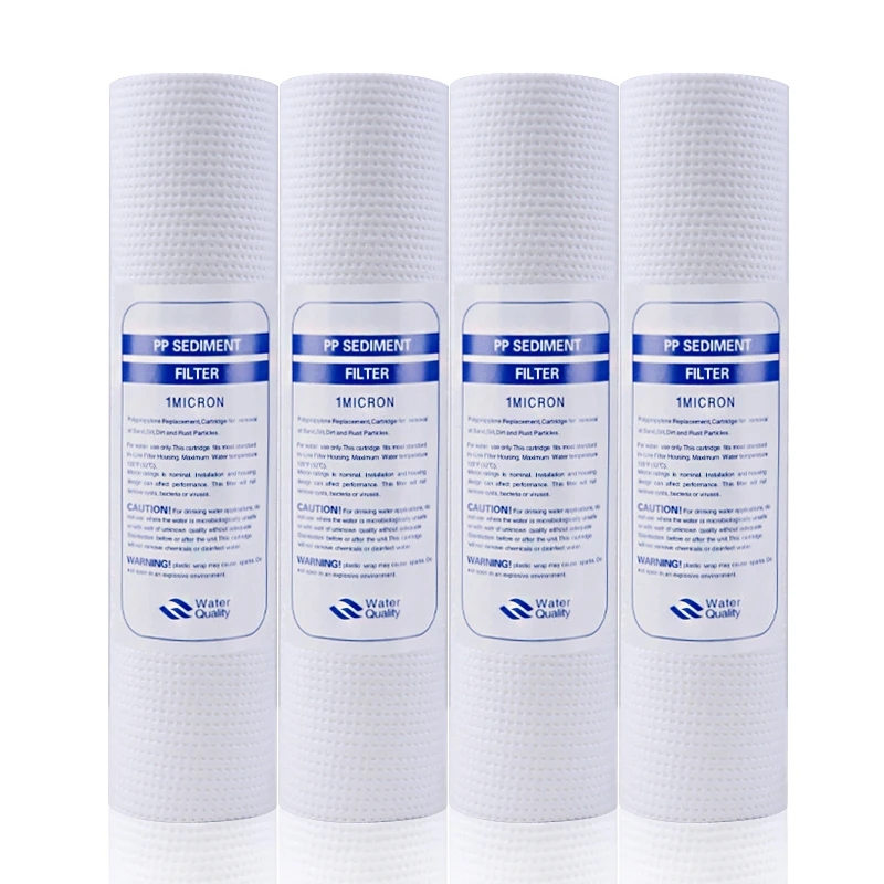 New 4pcs Pp Cotton Filter Water Filter Water Purifier 10 Inch 1 Micron ...