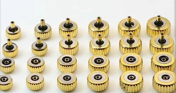 Assortment of 10pcs Gold Stainless Steel Waterproof Watch Crown from 4 ...