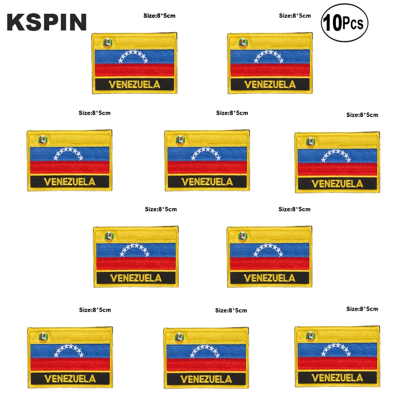 Venezuela Flag Embroidery Patches Iron on Saw on Transfer patches ...