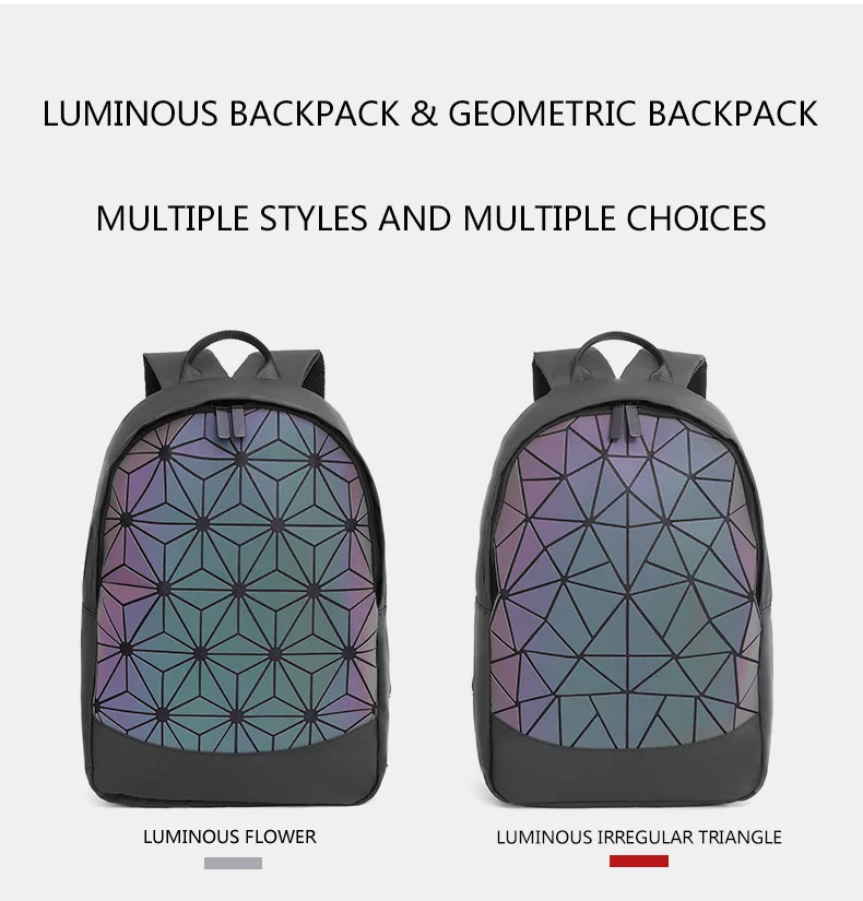 กระเป๋า Luminous Rhombic Backpack Trend European and American Style ...