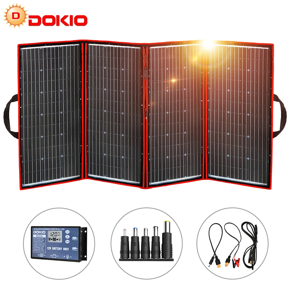 Dokio – Panneau Solaire Flexible Portable Et Pliable, Panneaux Solaires De Haute Qualité, Pour ...