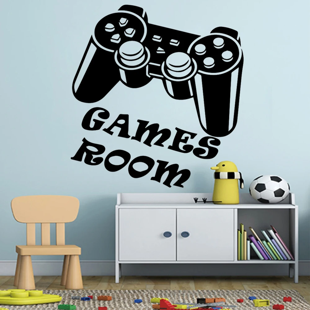 Games Room Controller Video Game Wall Decal Gamer Wall Sticker Bedroom ...