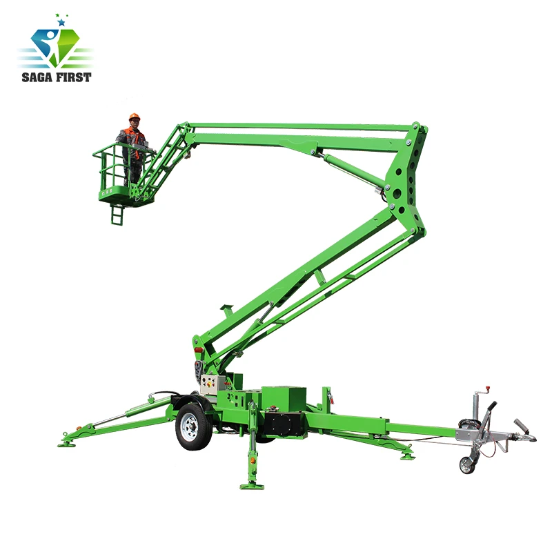 360 Degree Rotation Horizontal Reach Diesel Articulating Boom Lift ...