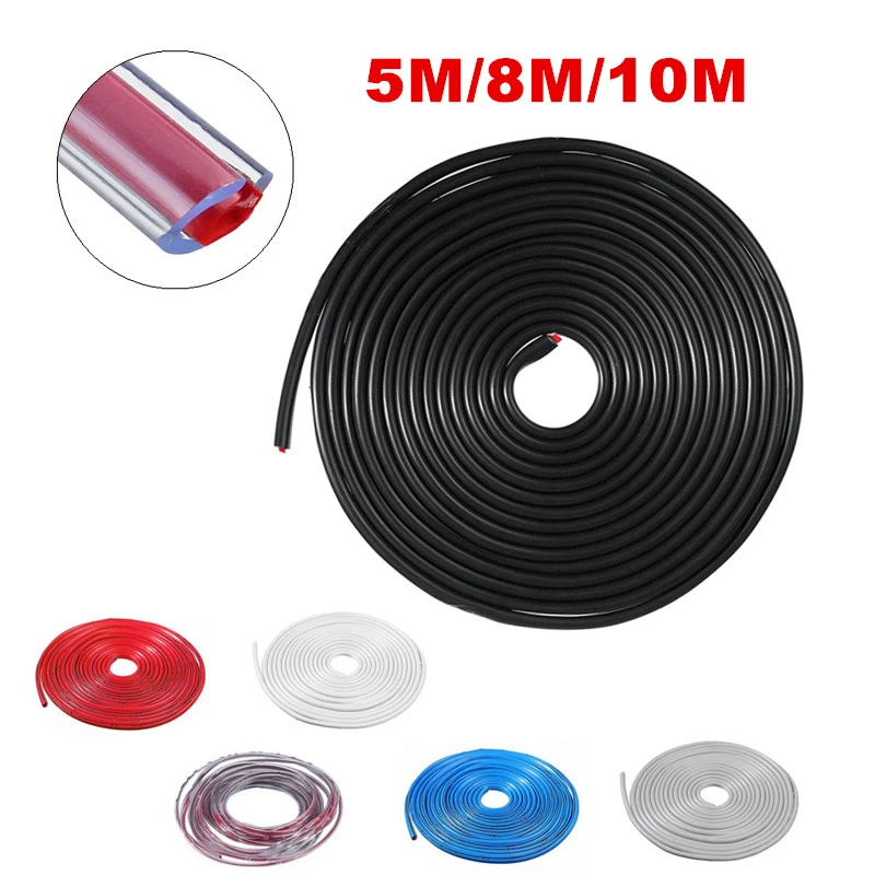 Protector de goma Universal para Borde de puerta de coche, tira de protección que moldea los ...