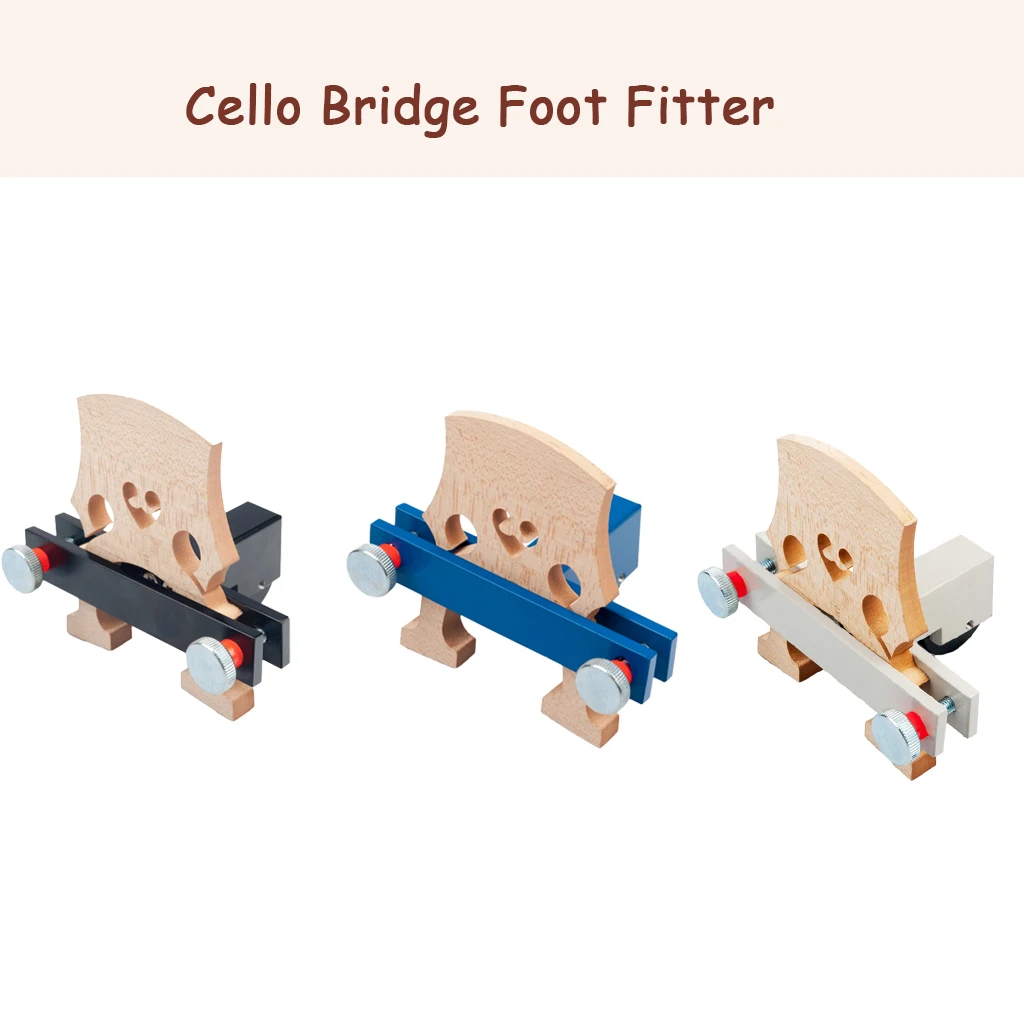 Cello Bridge Foot Fitter Luthier Tools Metal+Two Stainless Steel Wheels ...