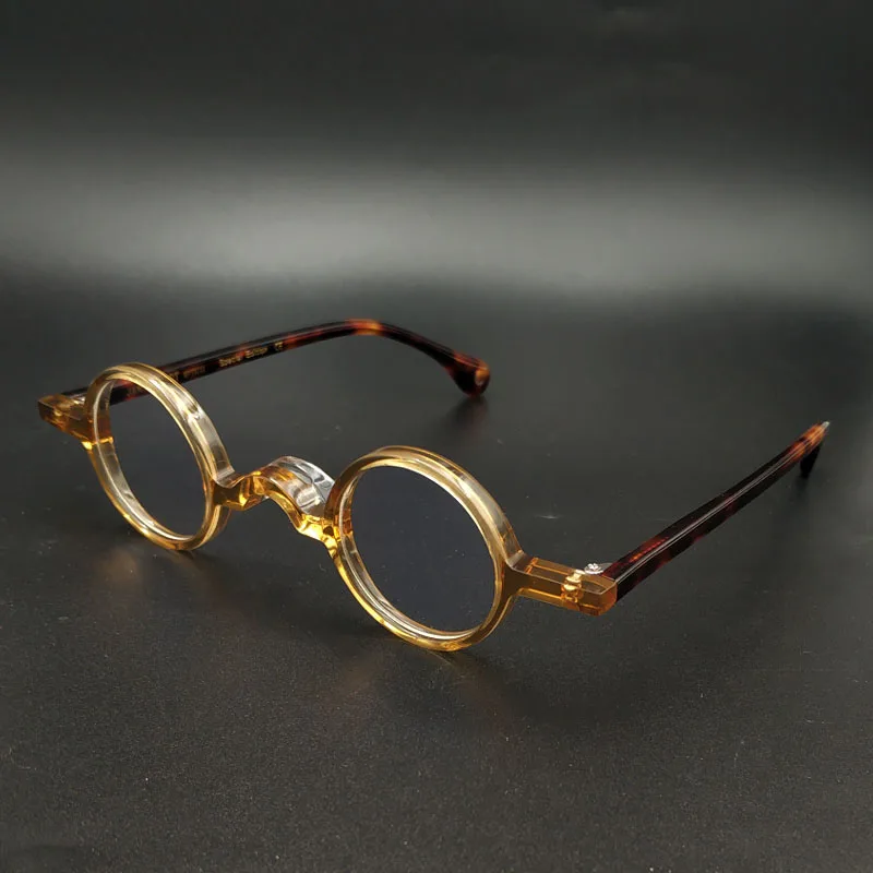 Handmade-Acetate-Eyeglass-Frames-Small-Round-Eyewear-Glasses-Dark ...