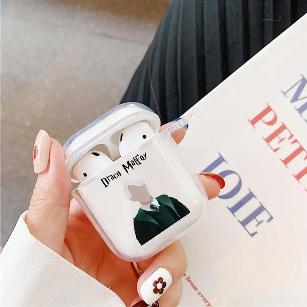 Draco Malfoy Airpods Case Funny Cartoon Draco Malfoy Clear Headphone ...