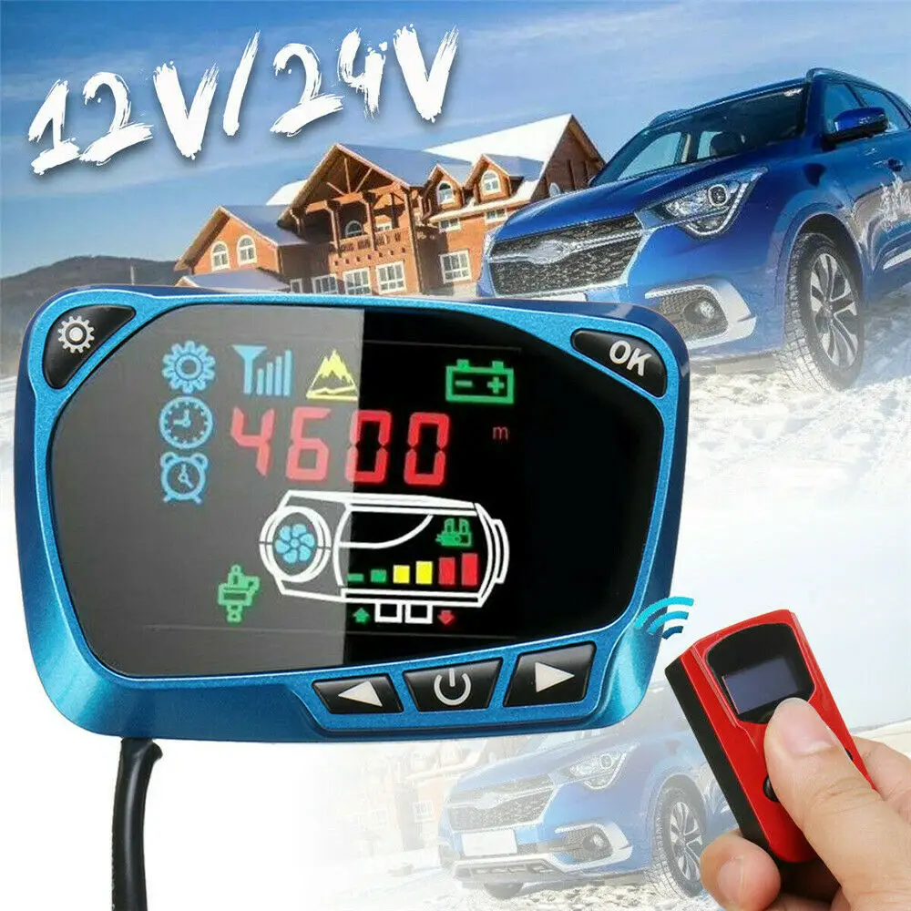 12V/24V Car Heater Air Diesel Heating Parking Remote Controller + LCD ...