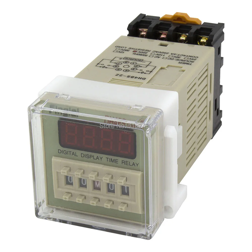 DH48S-2Z-on-delay-DPDT-time-relay-AC-220V-110V-AC-DC-24V-12V-with ...