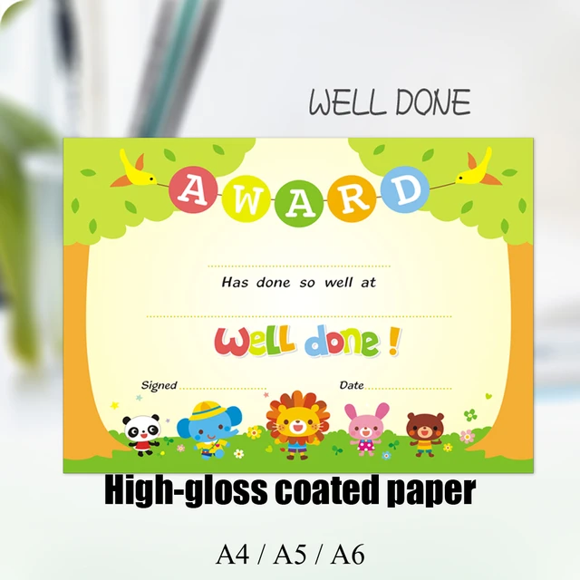 Well Done Certificate