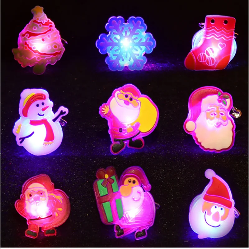 25pcs/lot, Christmas Brooch Glowing LED Flashing Brooch Decoration ...
