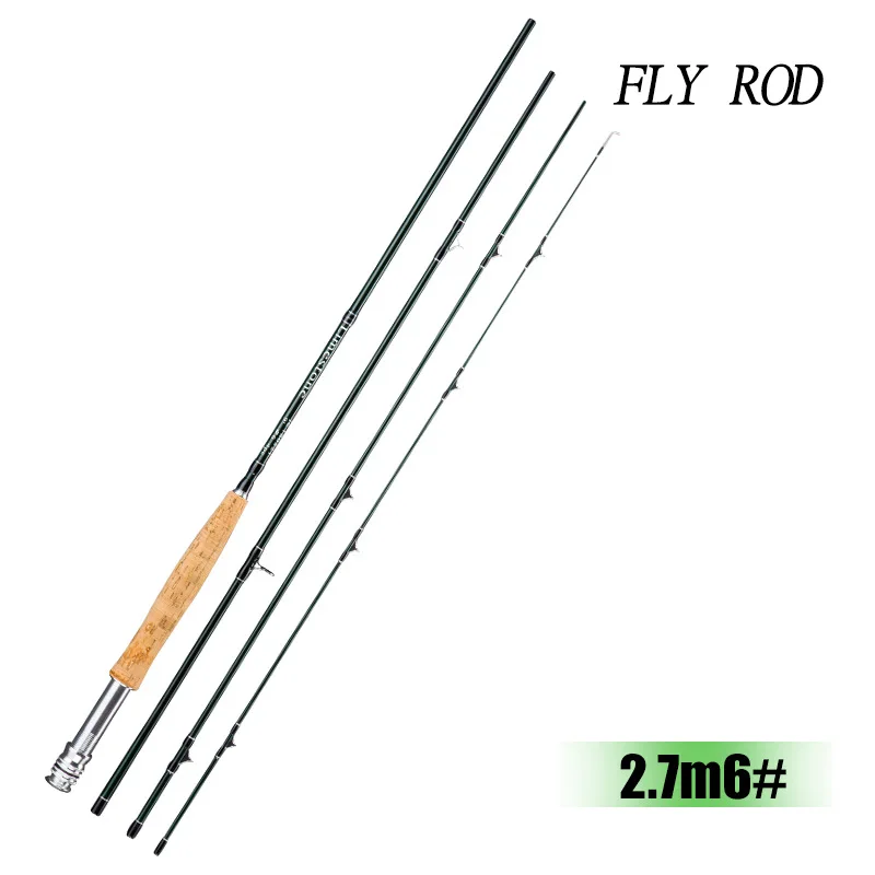 Fly Fishing Rod 9FT/2.7M Cork Handle Japanese Carbon Fiber Fly Rod 4 ...