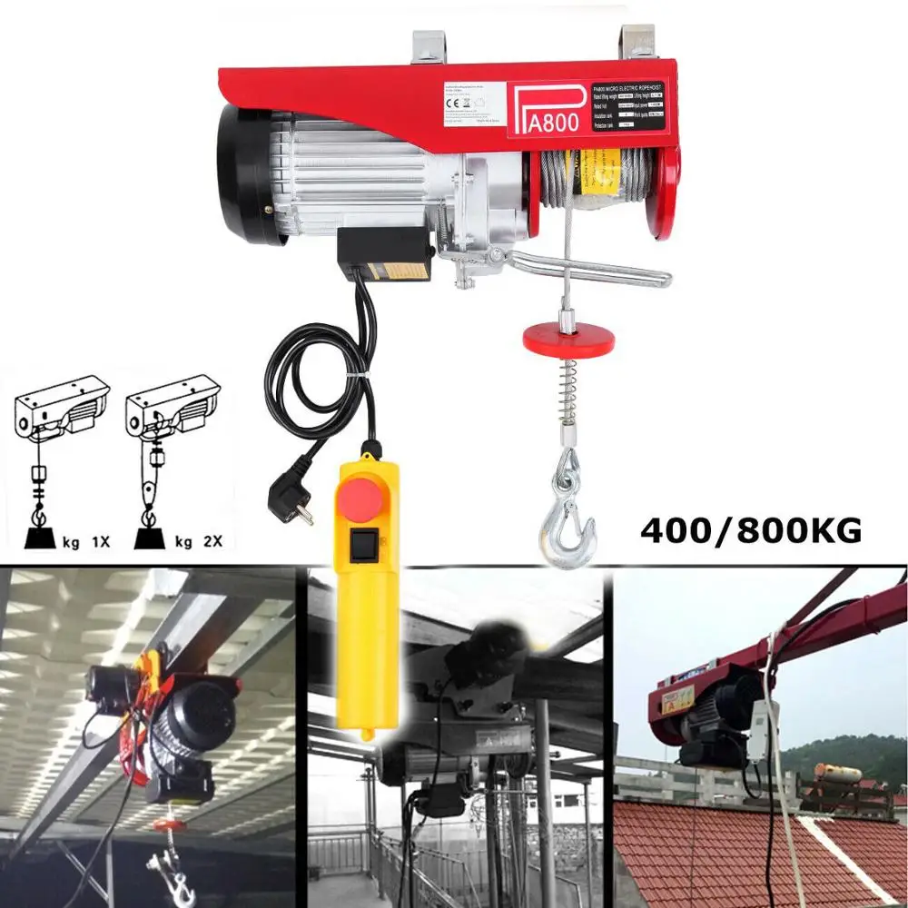 T-king 110V Portable Electric Winch Electric Lifting Traction Hoist ...