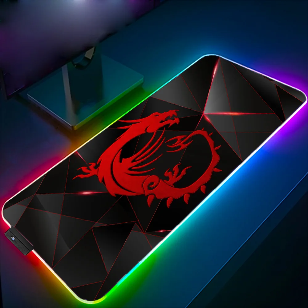 Gaming Mouse Pad Rgb Msi LOGO Gamer PC Laptop Mouse Keyboards Carpet ...