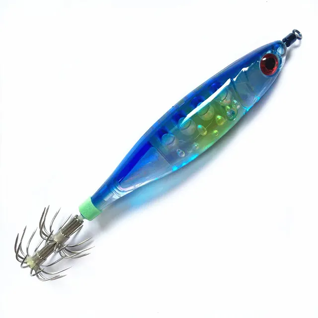 1Pcs Hard Fishing Lure Squid Hook Luminous Wobblers Jigs Octopus Cuttlefish Wood Shrimp Hard ...