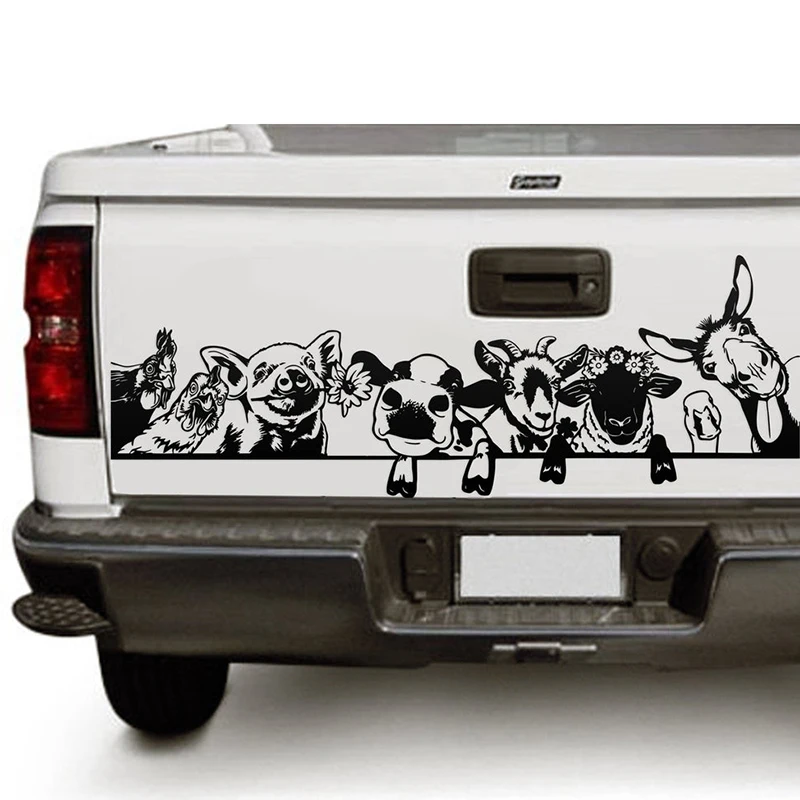 Farm animals Car Truck Wall Decal Kids Room Pig Sheep Donkey Chicken ...