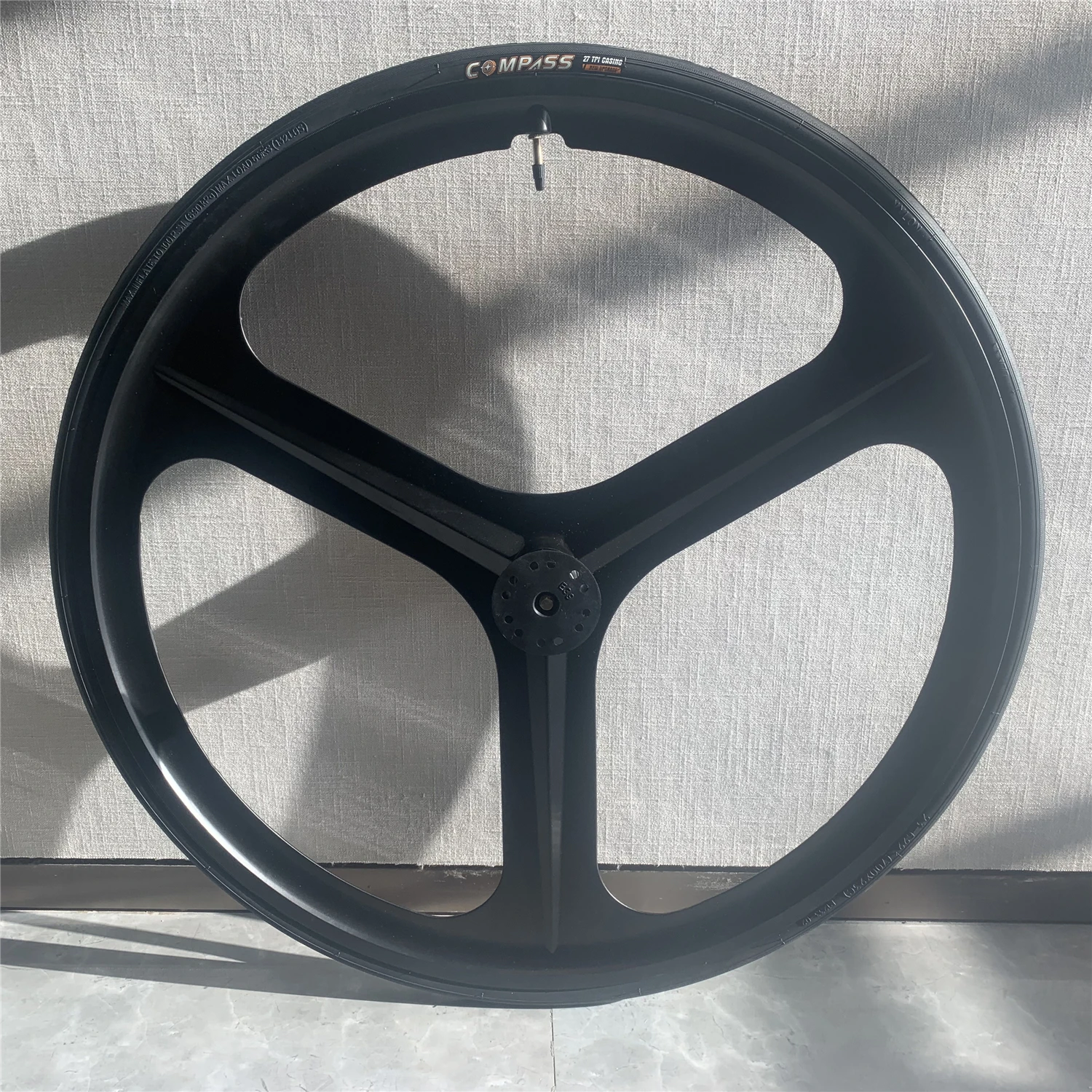 Magnesium-Alloy-Bike-Wheel-700C-3-Spokes-Fixie-TRI-Front-Rear-Wheelset ...