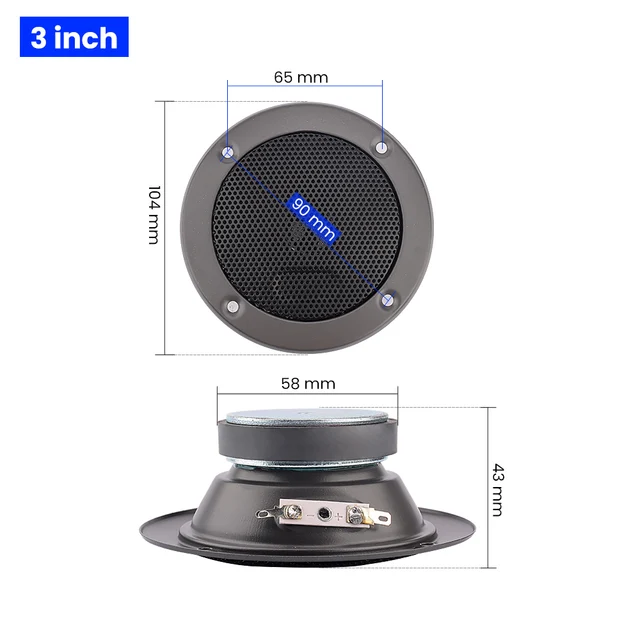 AIYIMA 2Pcs 3 4 5 Inch Midrange Bass Speaker Driver High Power Tweeter ...