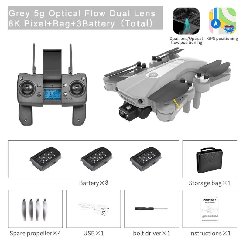 K80 PRO GPS Drone 5G 8K Dual HD Camera Drone – 5 Star Drones